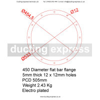 Express Duct Flange Adapter 450 Diameter | Ducting Express